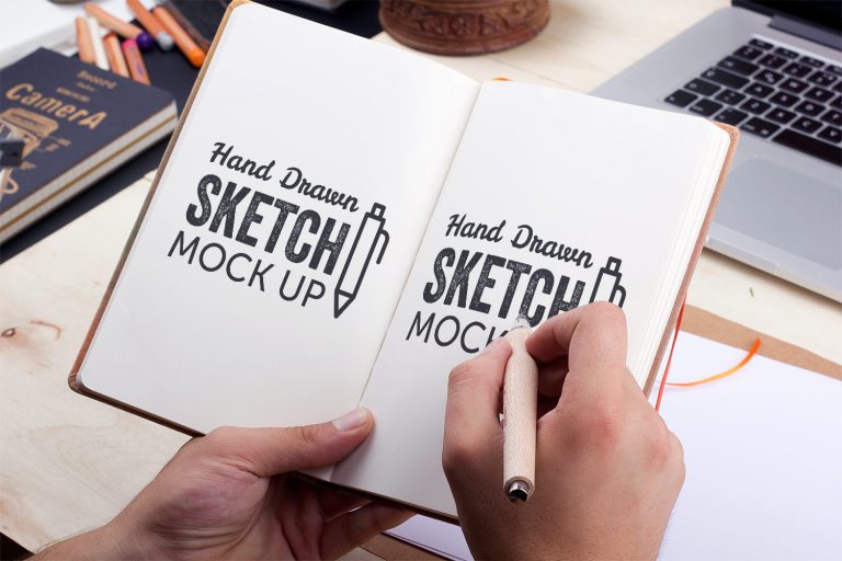 Hand Drawn Sketch Mockup | Free Mockup World