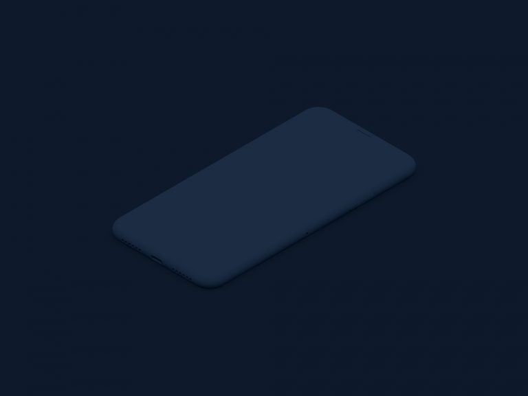 Isometric Clay Realistic iPhone X PSD Mockups | Free Mockup World