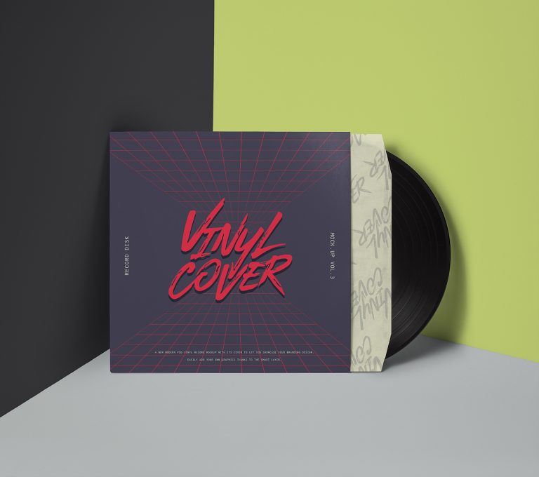 Vinyl Record PSD Mockup — Free Mockup World