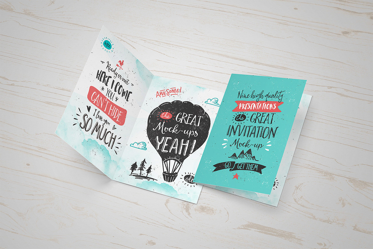 Invitation greeting card mock Best Free Mockups