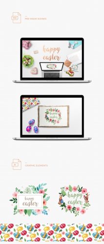 Easter Scene Mockup Generator | Free Mockup World