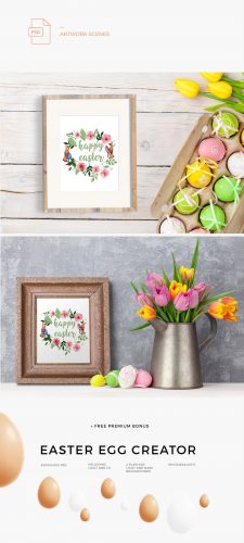 Easter Scene Mockup Generator | Free Mockup World