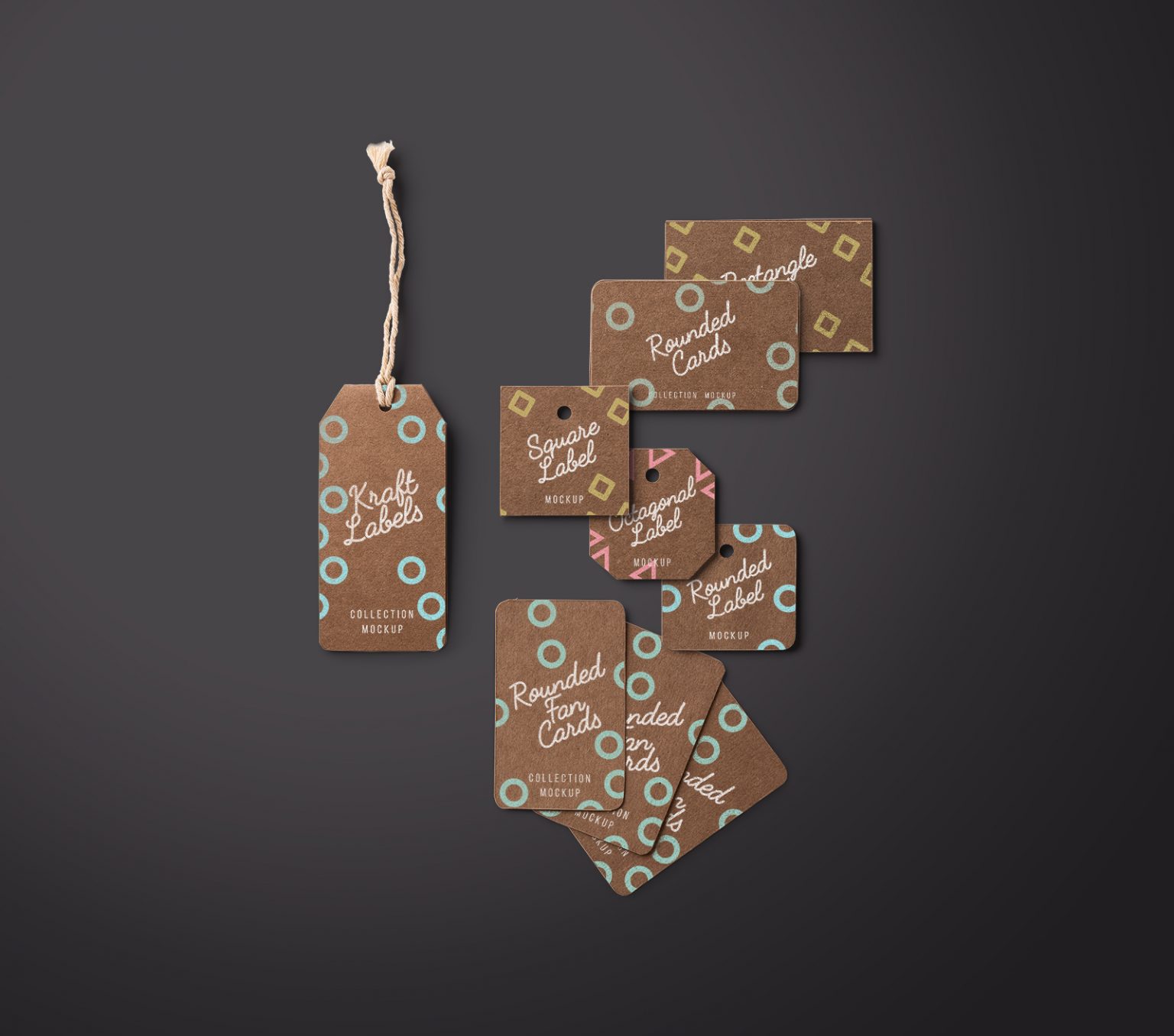 Kraft Label Cards Mockup PSD | Free Mockup World