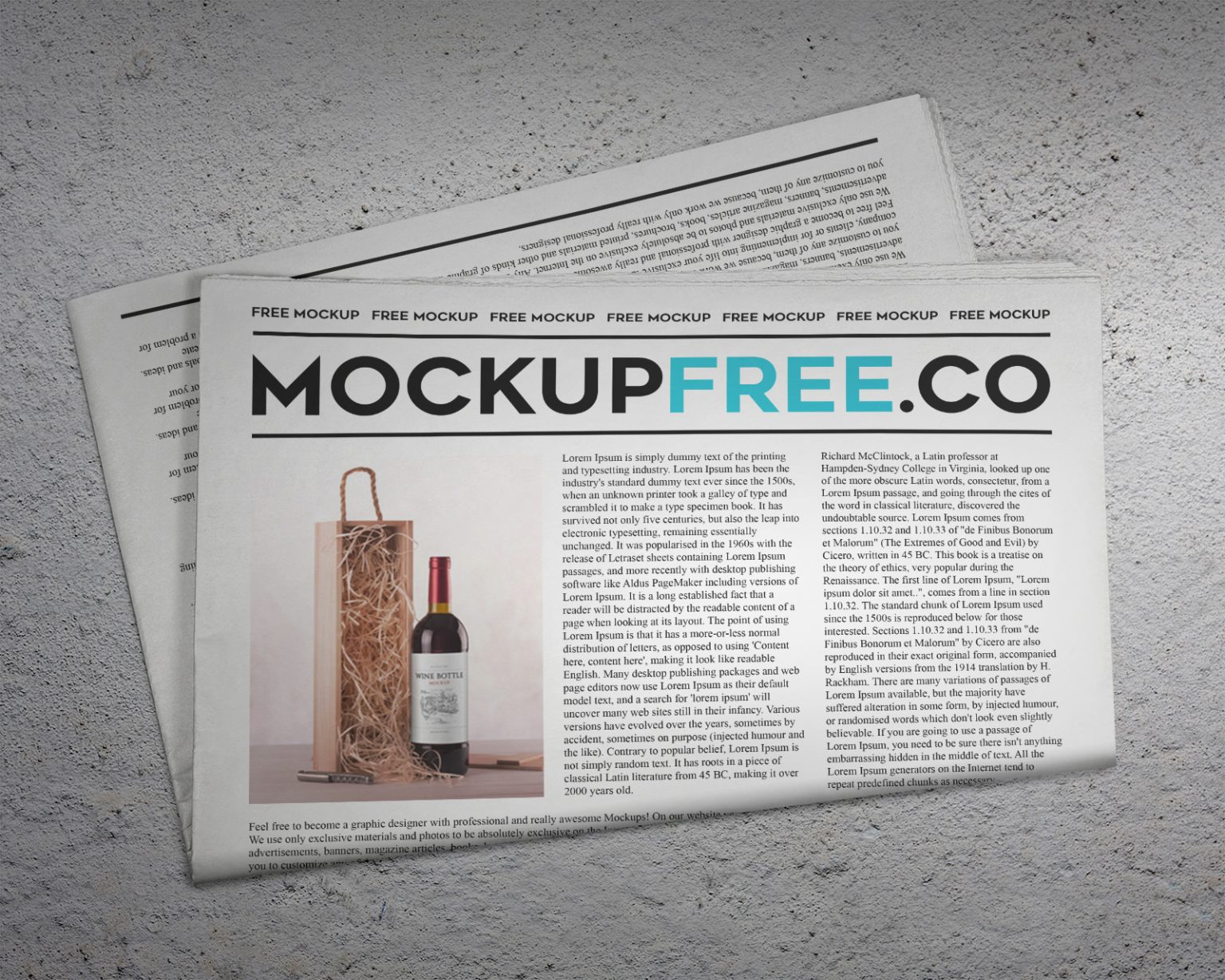 Newspaper / Newsletter Mockup | Free Mockup World
