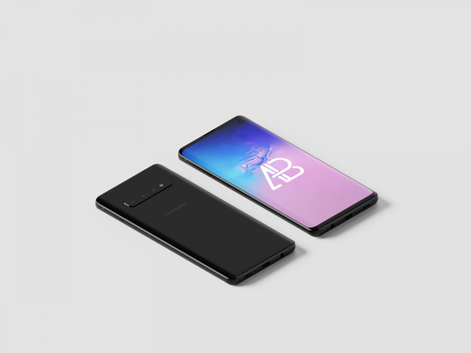 Free Samsung Galaxy S10 Isometric Mockup PSD | Free Mockup World