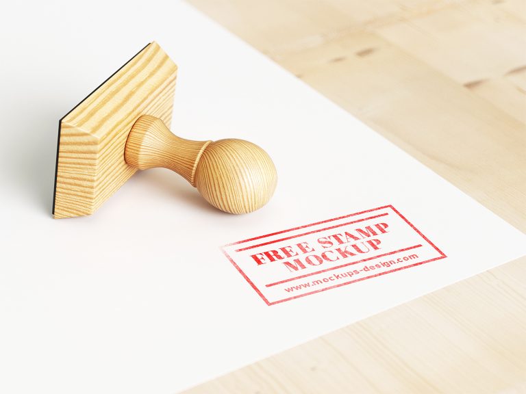 Stamp PSD Mockup — Free Mockup World