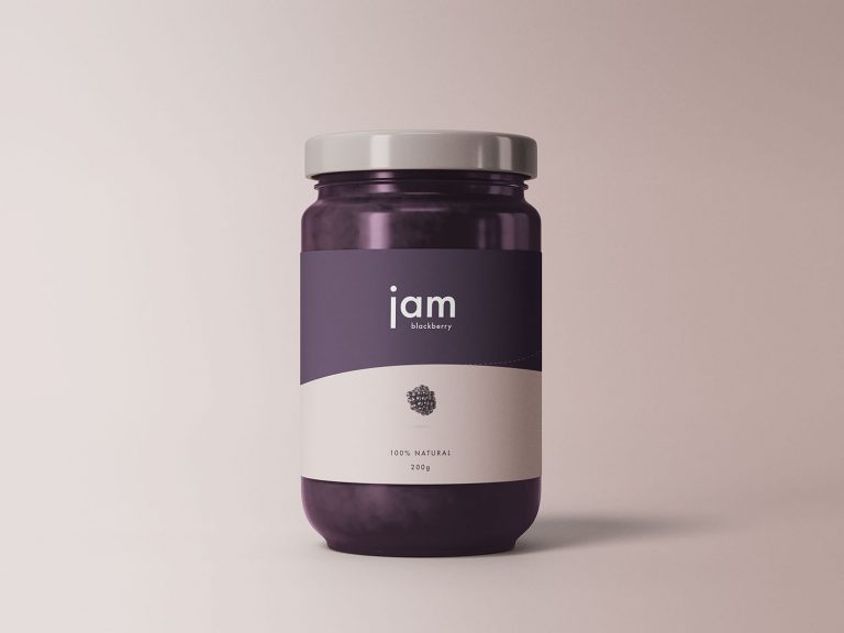 Jam Bottle Mockup PSD — Free Mockup World