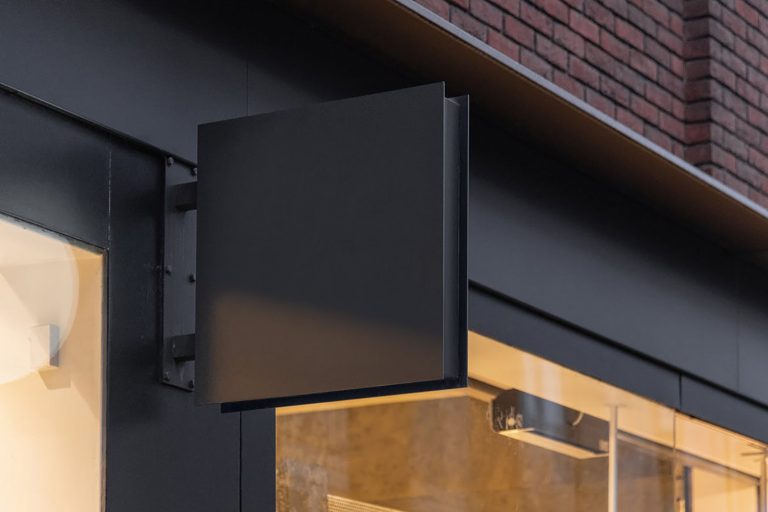 Wall Signage Free Mockup — Free Mockup World