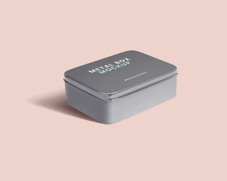 Free Metal Box Mockup | Free Mockup World