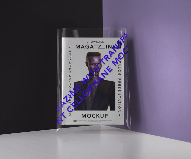 Transparent Cover Free Magazine Mockup | Free Mockup World