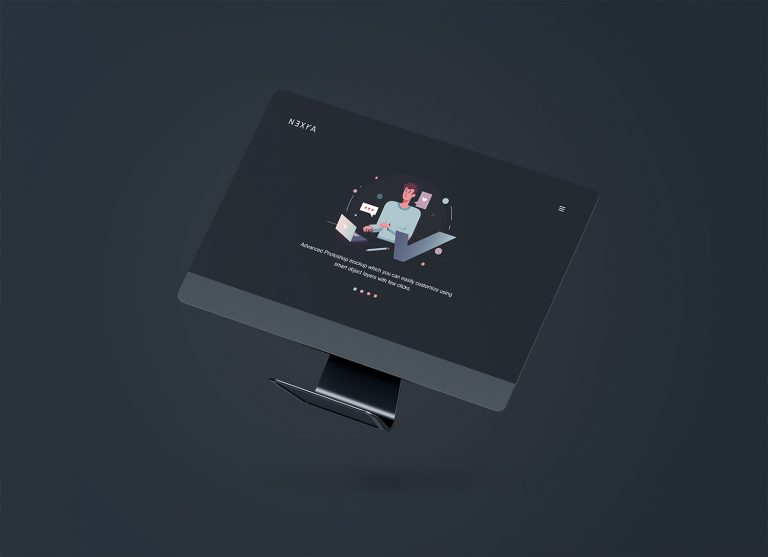 Floating iMac Free Mockup | Free Mockup World
