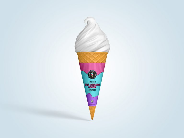 Ice Cream Cone Free Mockup — Free Mockup World