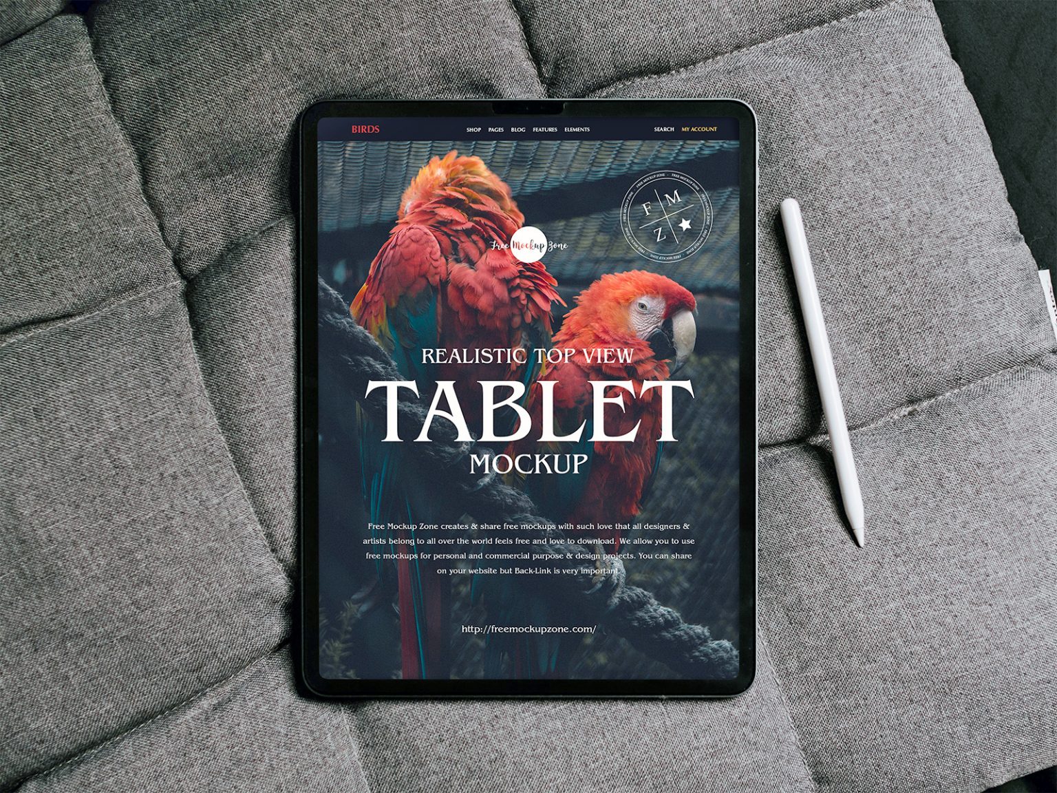 Free iPad Pro Mockup Top View — Free Mockup World