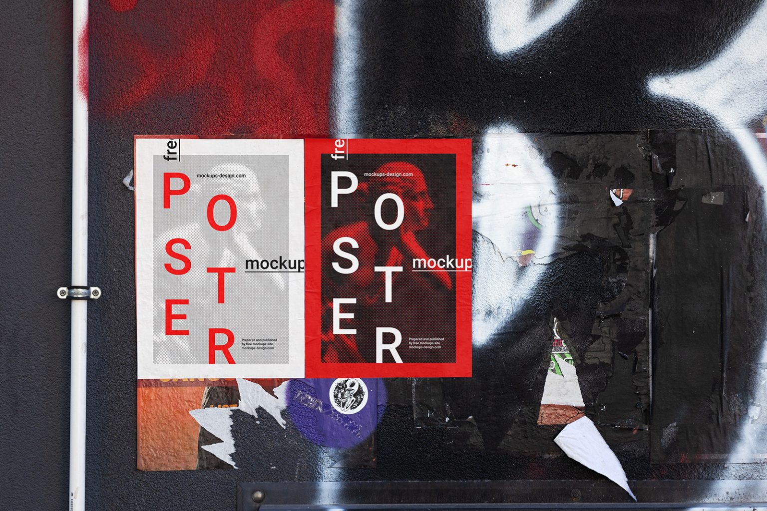 Double Poster Free Mockup | Free Mockup World
