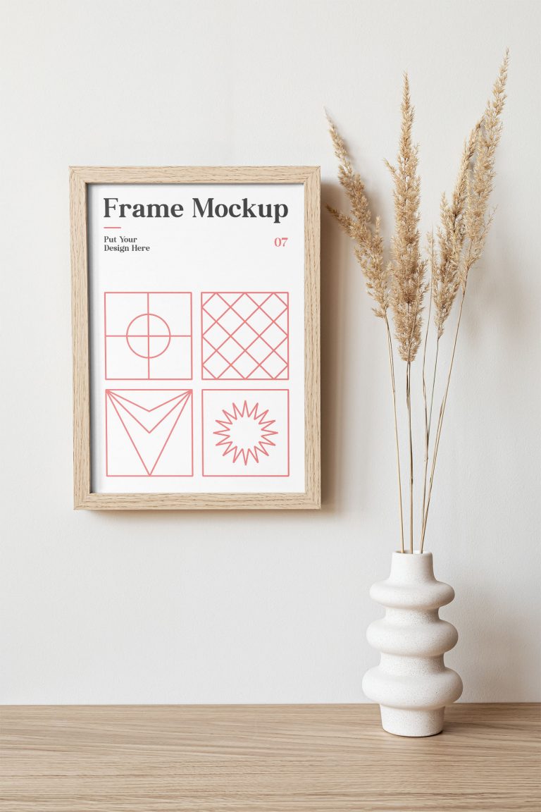 Frame on the Wall Free Mockup | Free Mockup World
