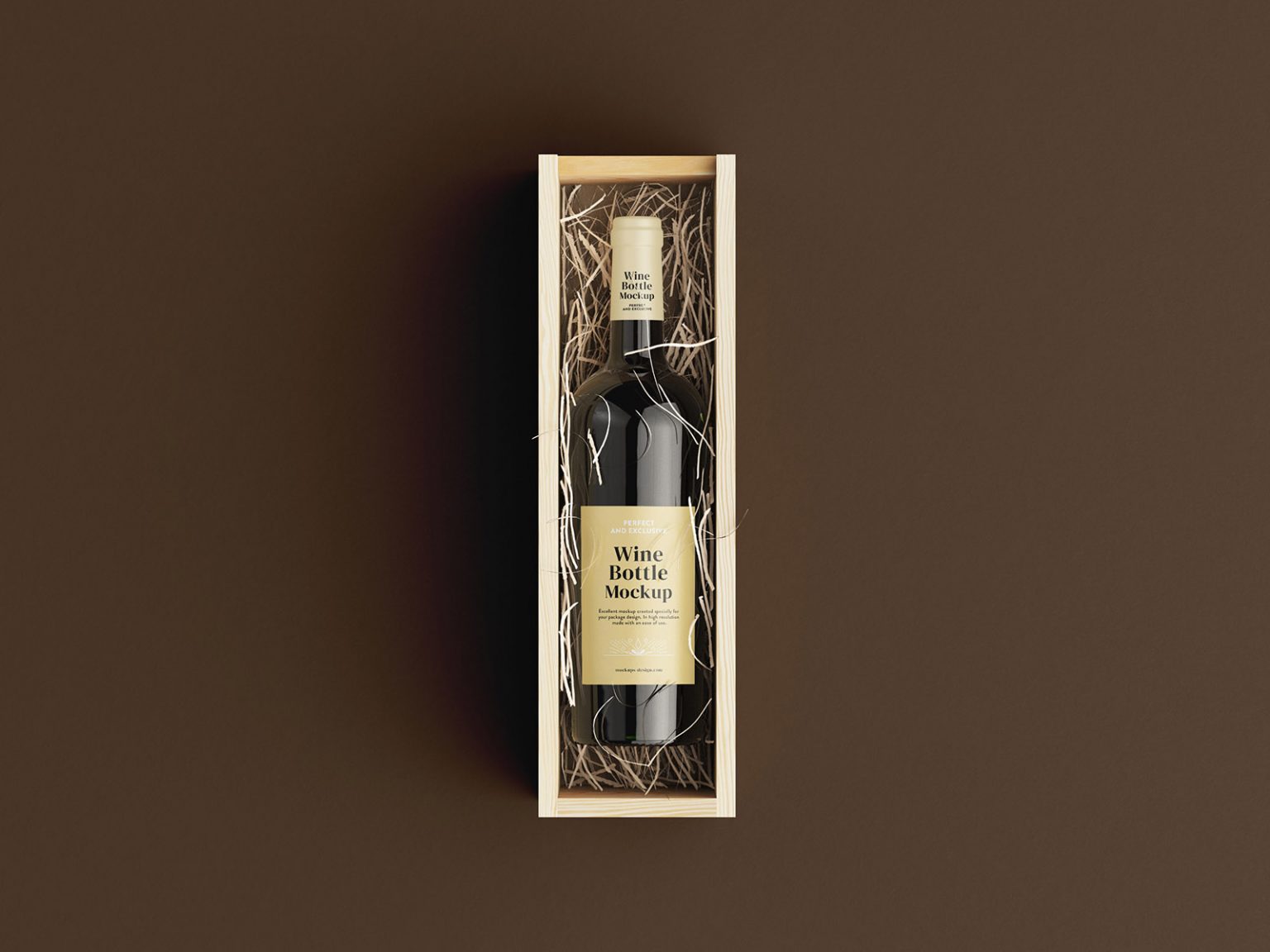 Free Wooden Wine Box Mockup | Free Mockup World