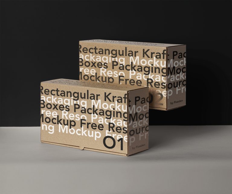 Rectangular Box Packaging Free Mockup — Free Mockup World
