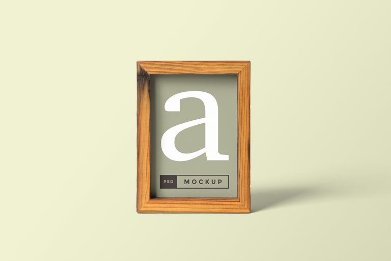 Wood Frame Free Mockup — Free Mockup World