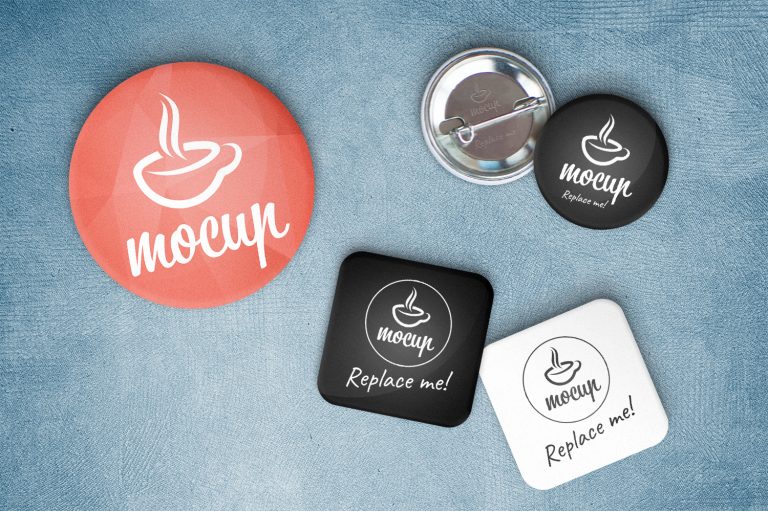 Button Badge Free Mockup Generator | Free Mockup World