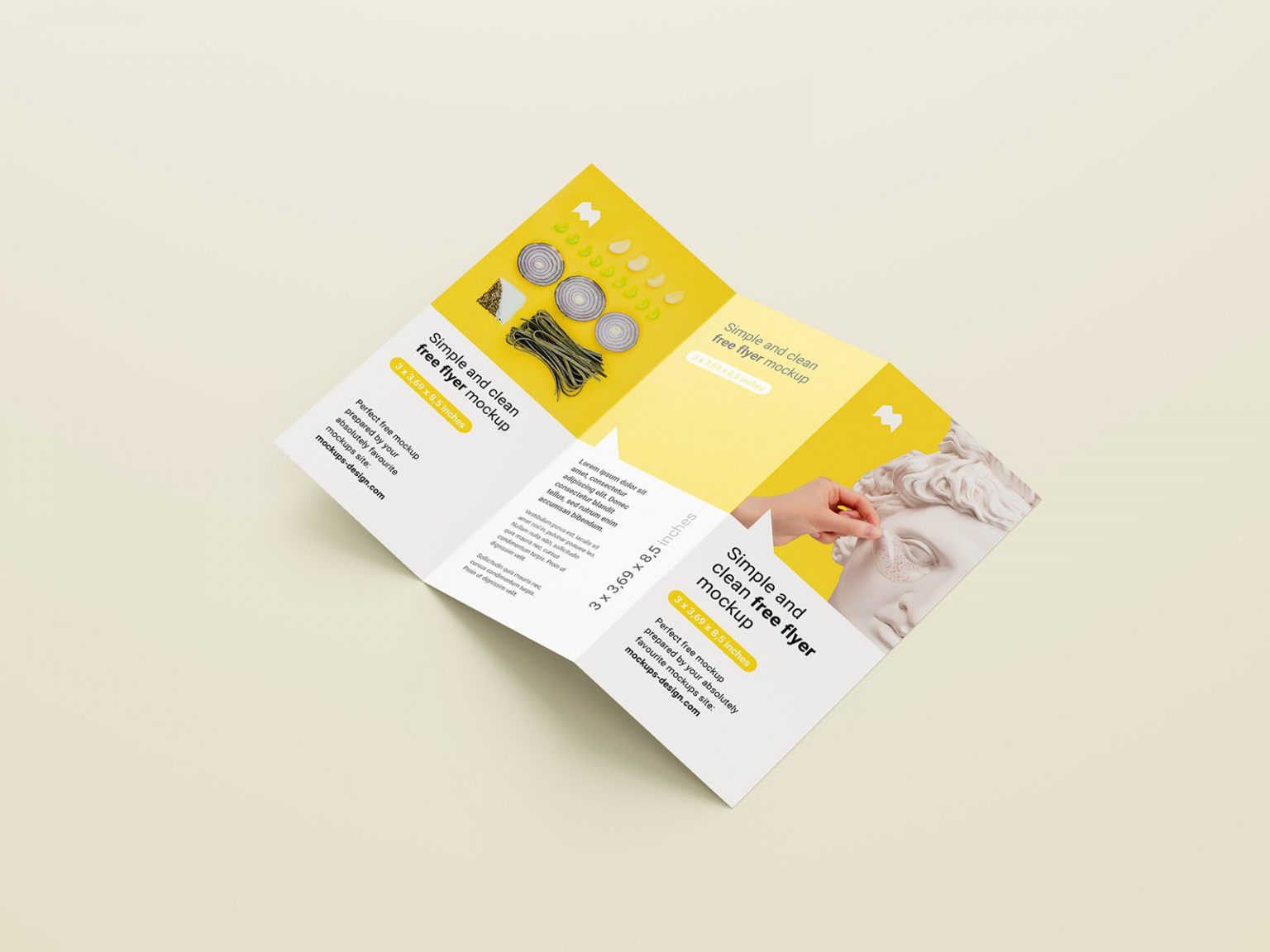 US Tri-fold Flyer Free Mockup | Free Mockup World