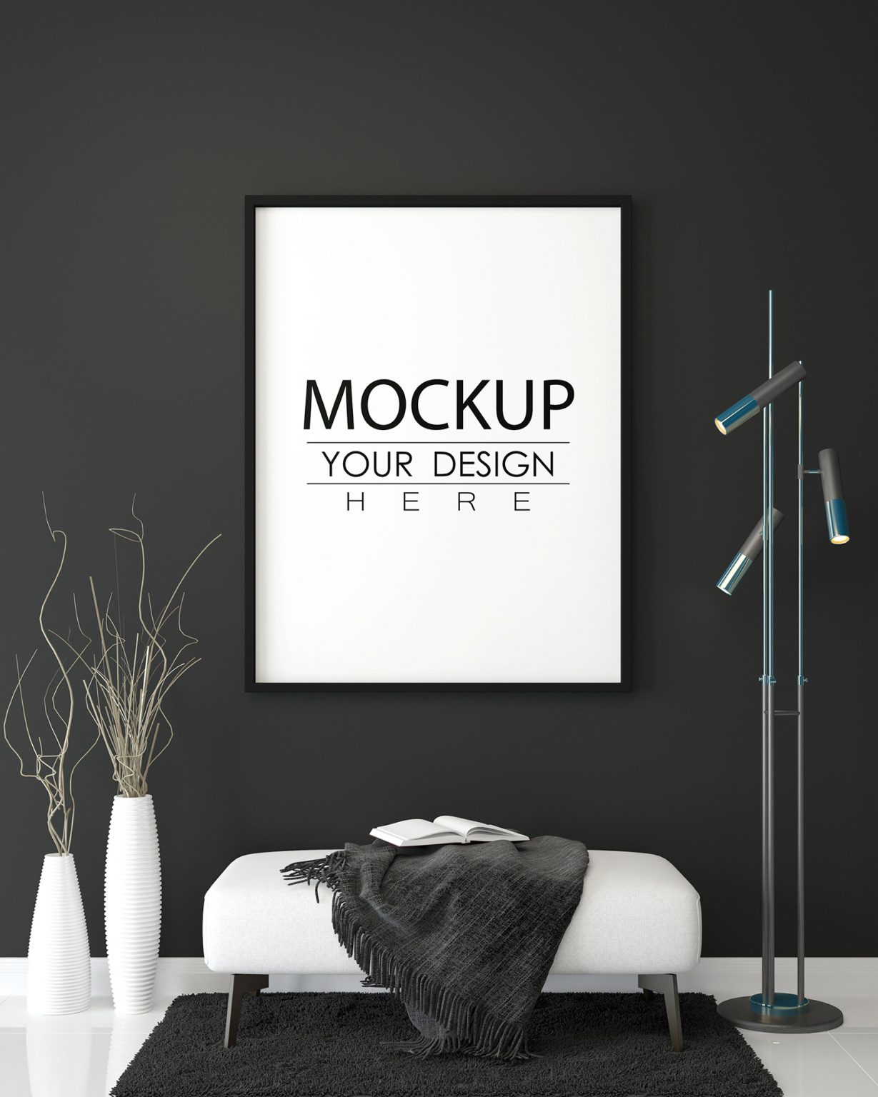 Poster Frame Free Mockup — Free Mockup World