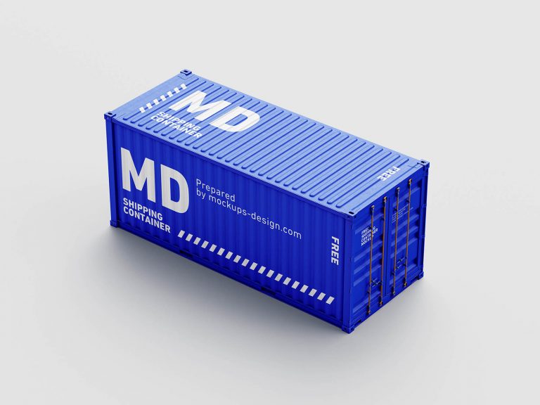 Free Shipping Container Mockup — Free Mockup World