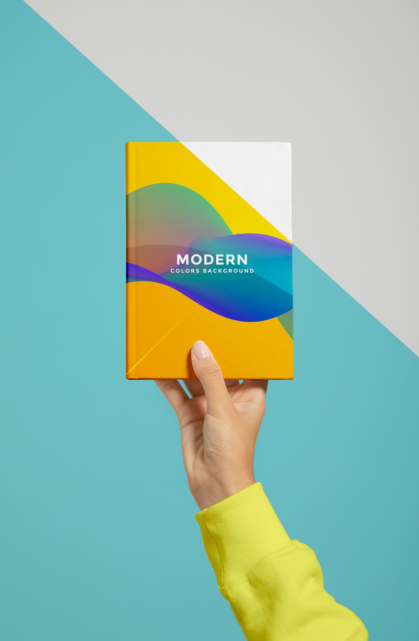 Hand Holding Book Free Mockup | Free Mockup World