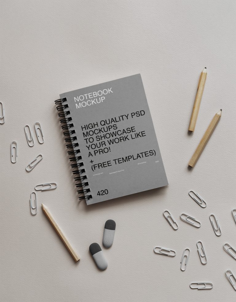 Paper Notebook Free Mockup — Free Mockup World