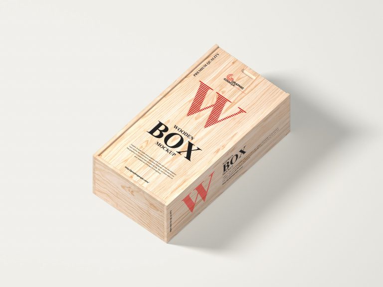 Wooden Box Free Mockup | Free Mockup World