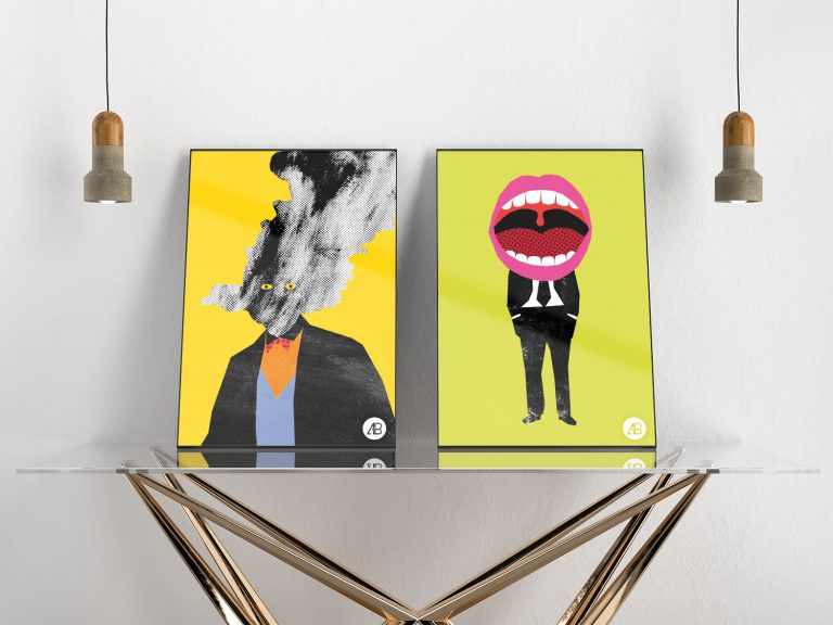 Modern Double Poster Mockup Vol.3 by Anthony Boyd Graphics | Free ...
