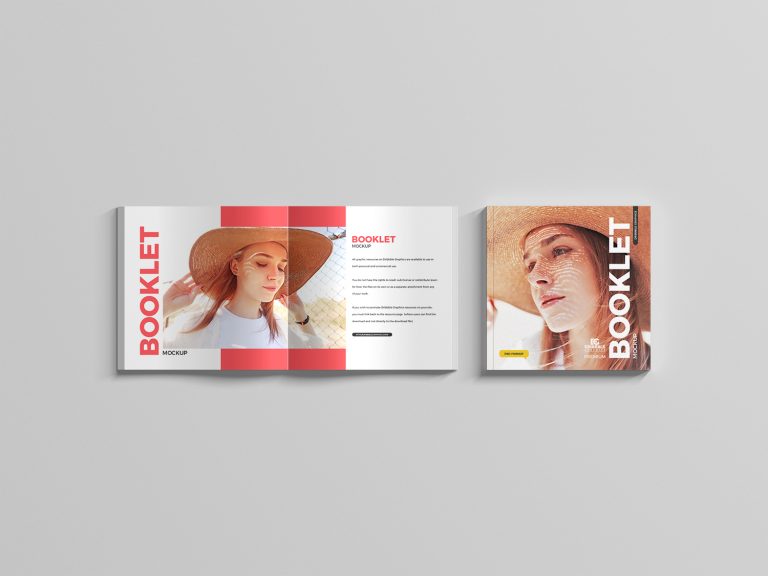 Square Booklet Free Mockup | Free Mockup World