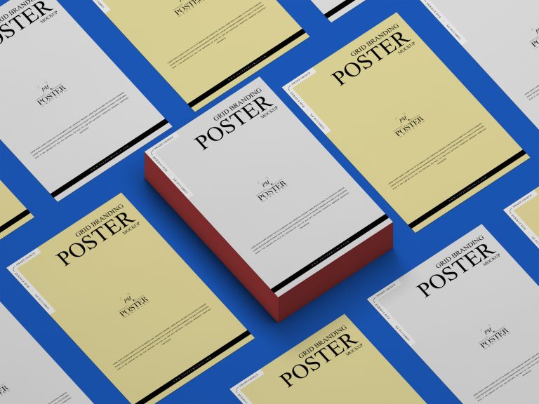 Free Modern Branding Poster Mockup For Presentation | Free Mockup World