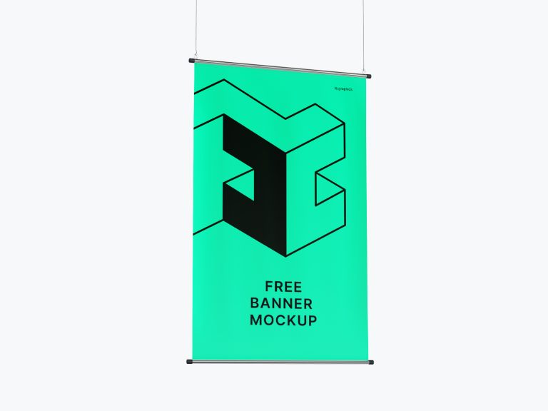 Free Modern Hanging Banner Mockup | Free Mockup World