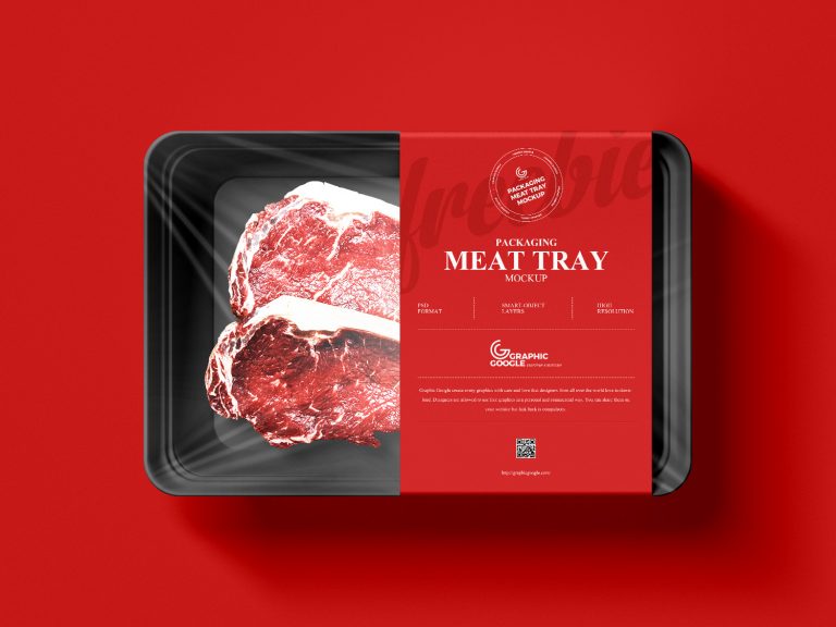 Free Packaging Meat Tray Mockup | Free Mockup World