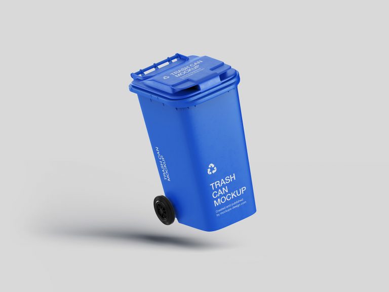Free Trash Can Mockup | Free Mockup World