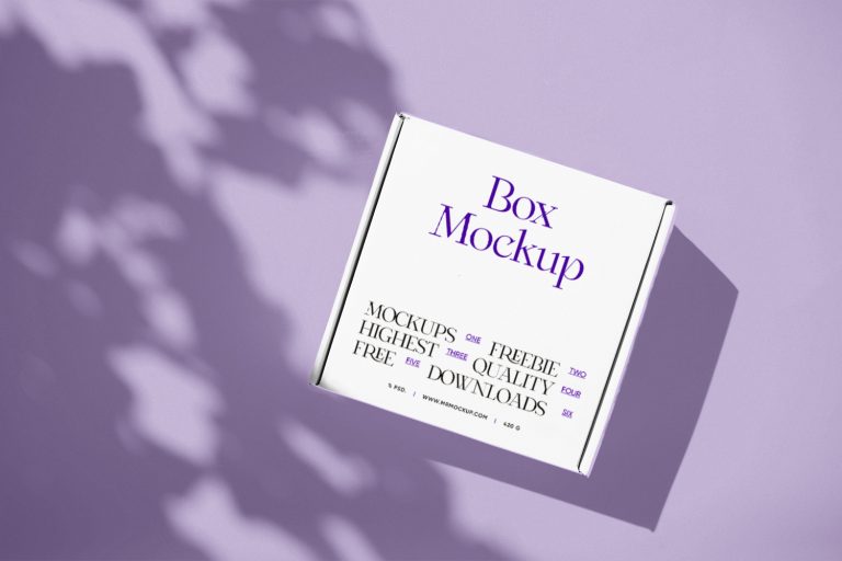 White Square Box Free Mockup | Free Mockup World