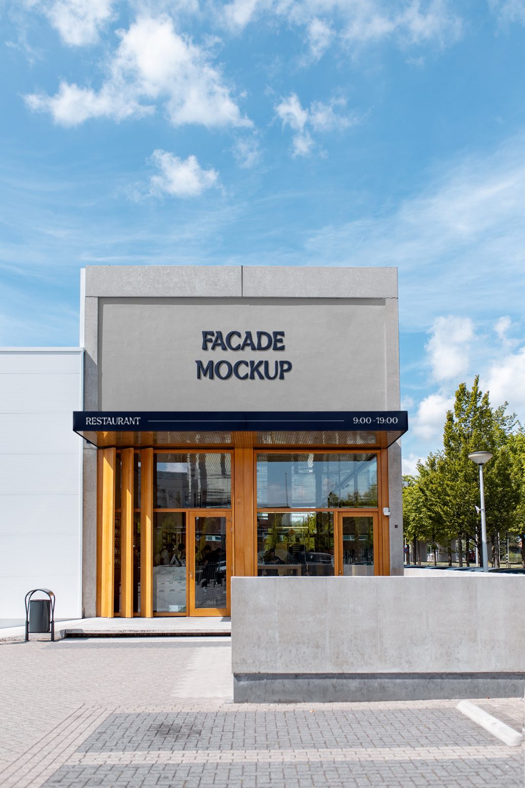 Concreate Building Facade Free Mockup | Free Mockup World