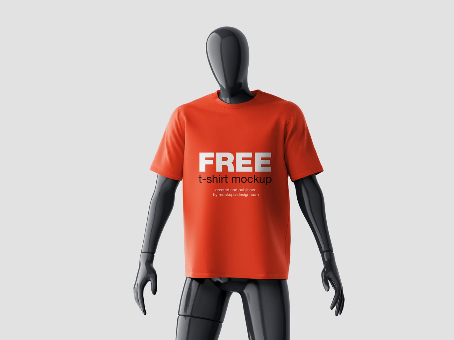 Free T-shirt Mockup on Mannequin | Free Mockup World