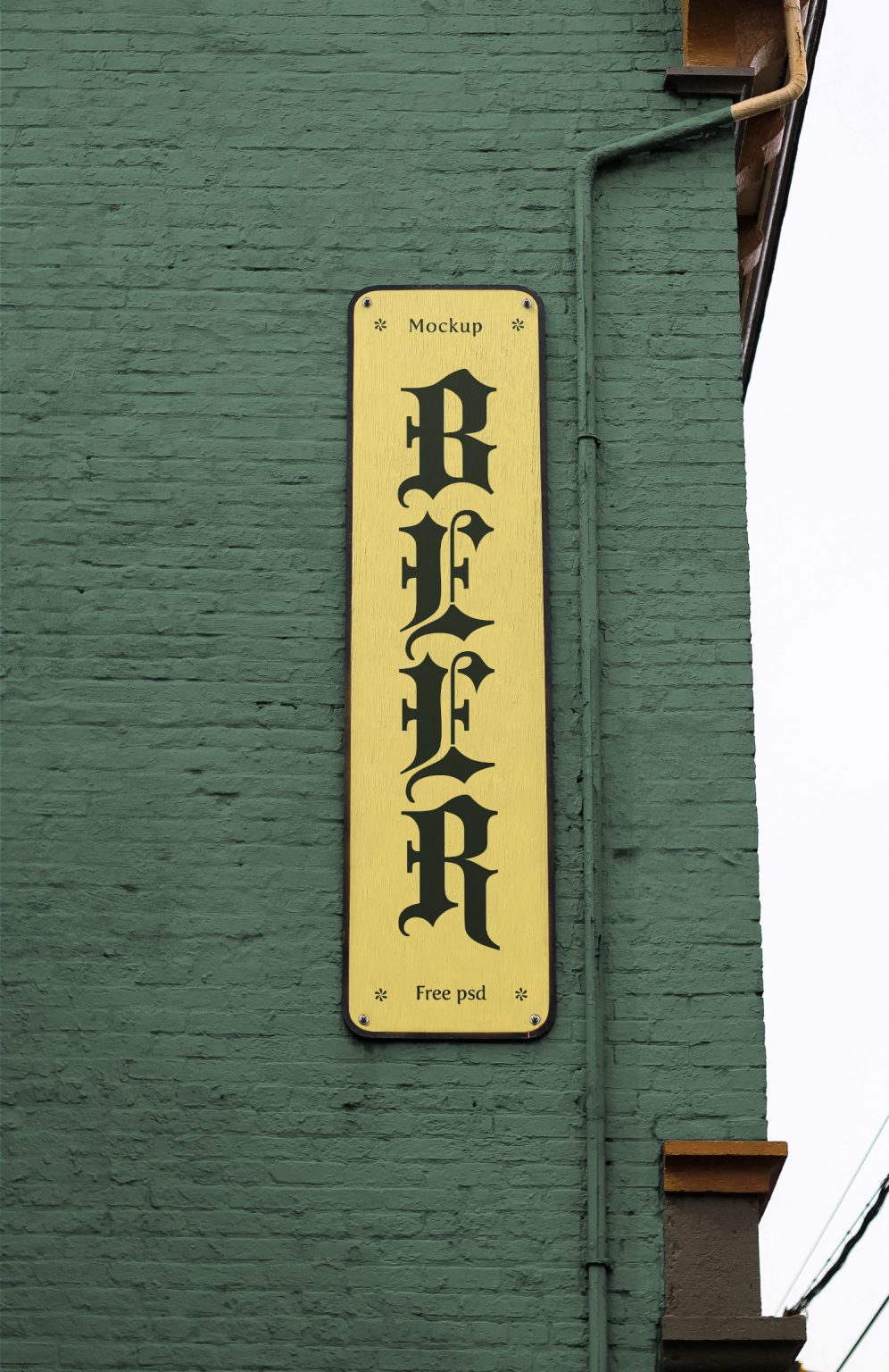 Bar Sign Free Mockup | Free Mockup World