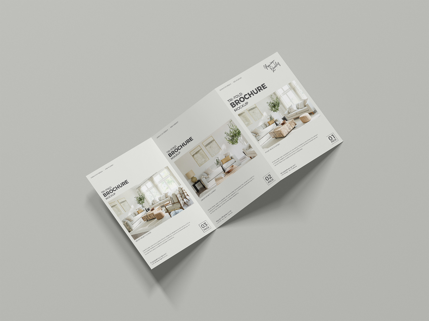 Free A4 Size Tri Fold Brochure Mockup Best Free Mockups