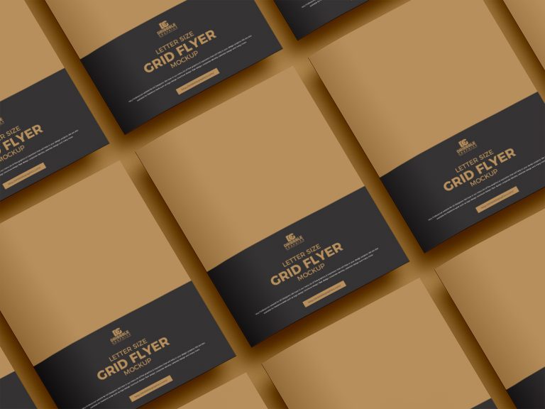 Free Letter Size Grid Flyer Mockup Download — Free Mockup World