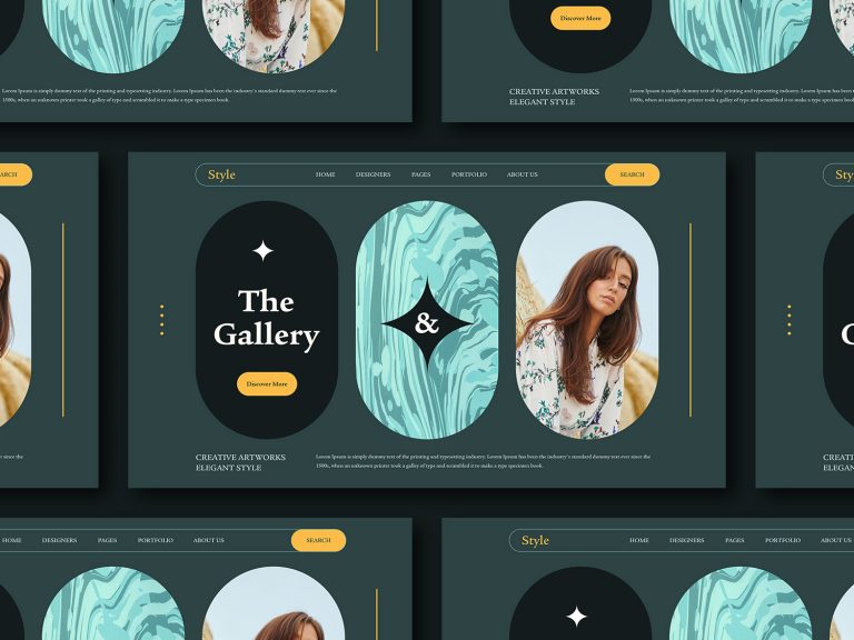 Free Grid Branding Web Banner Mockup — Free Mockup World
