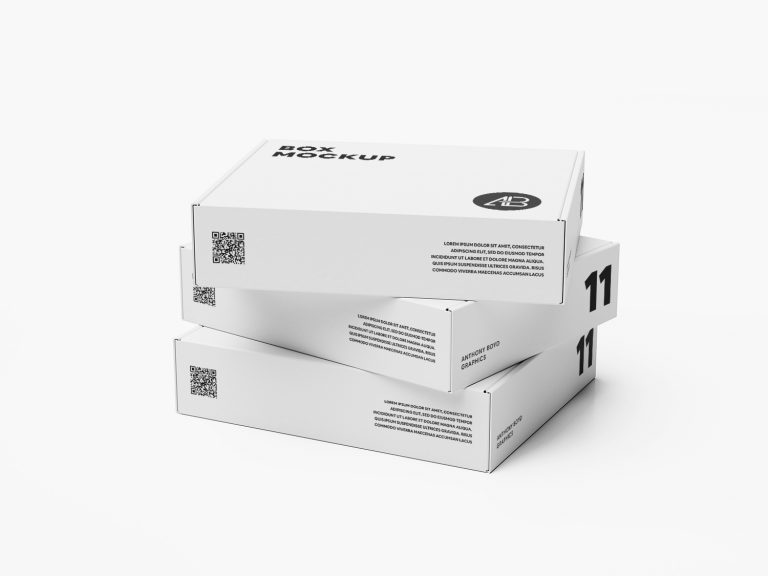 Stacked Boxes Free Mockup — Free Mockup World