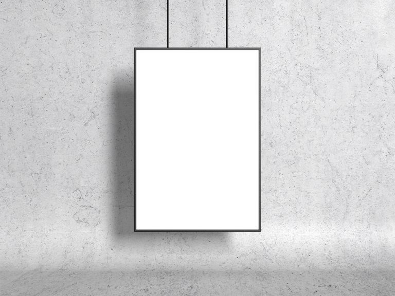 Hanging Poster Free Mockup — Free Mockup World