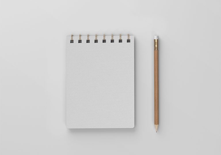 Linen Spiral Notebook Free Mockup — Free Mockup World