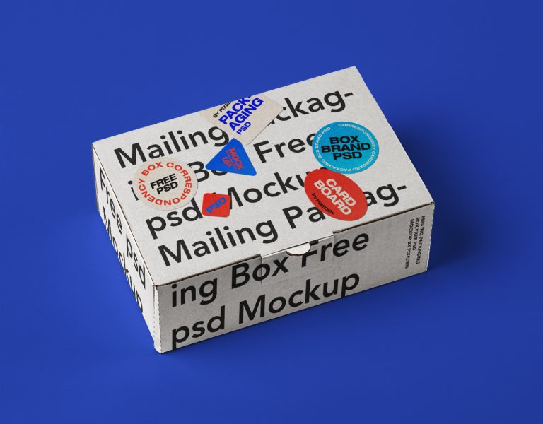 Mail Packaging Cardboard Box Free Mockup | Free Mockup World