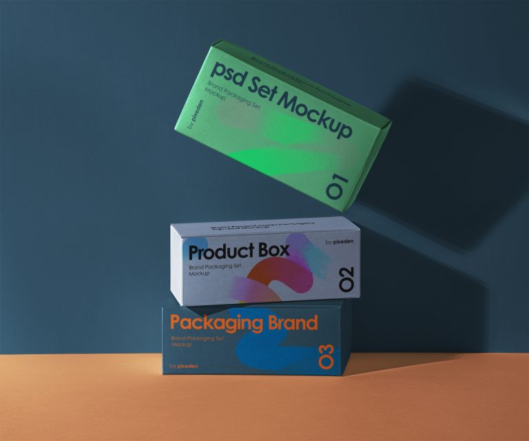 Packaging Product Boxes Free Mockup | Free Mockup World