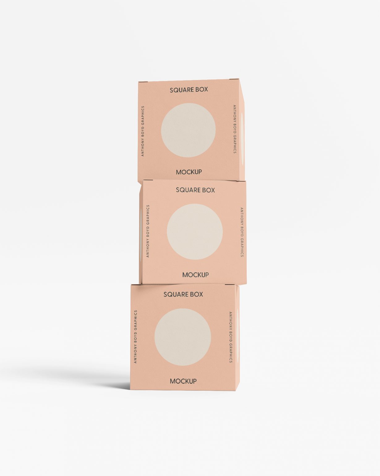Stacked Square Boxes Free Mockup | Free Mockup World