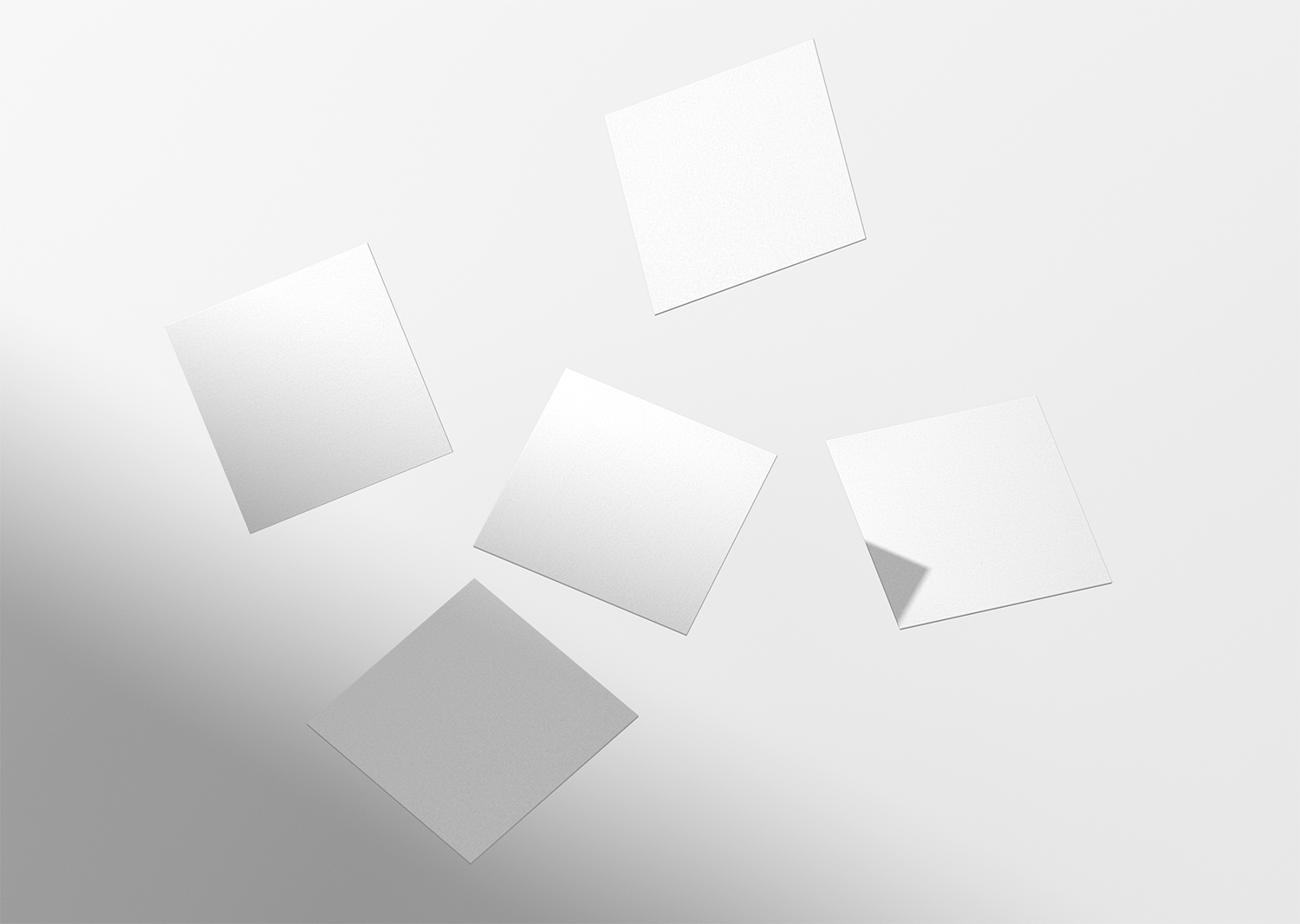 Floating Square Business Card Free Mockup Free Mockup World
