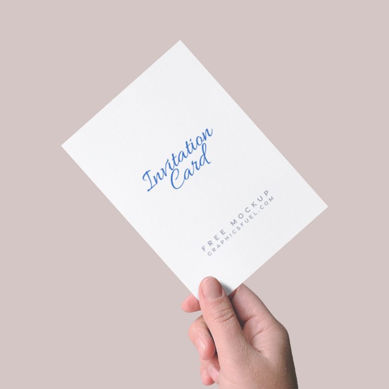 Invitation Card Free Mockup — Free Mockup World